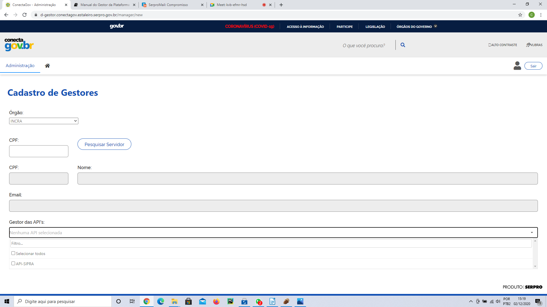 Gestor da Plataforma - Conecta
