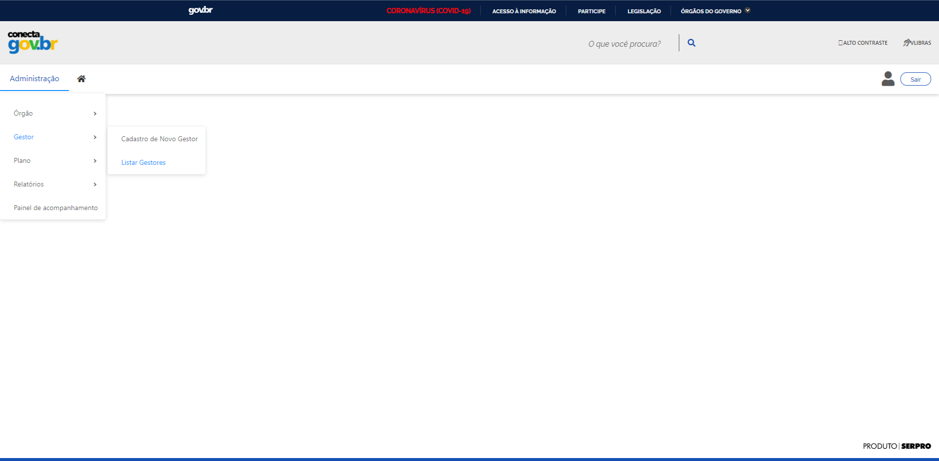 Gestor da Plataforma - Conecta